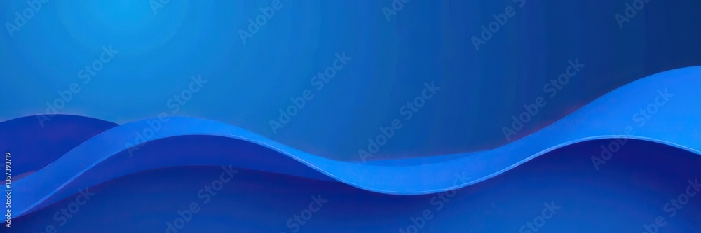 Blue wavy header design with curved abstract divider for website ...