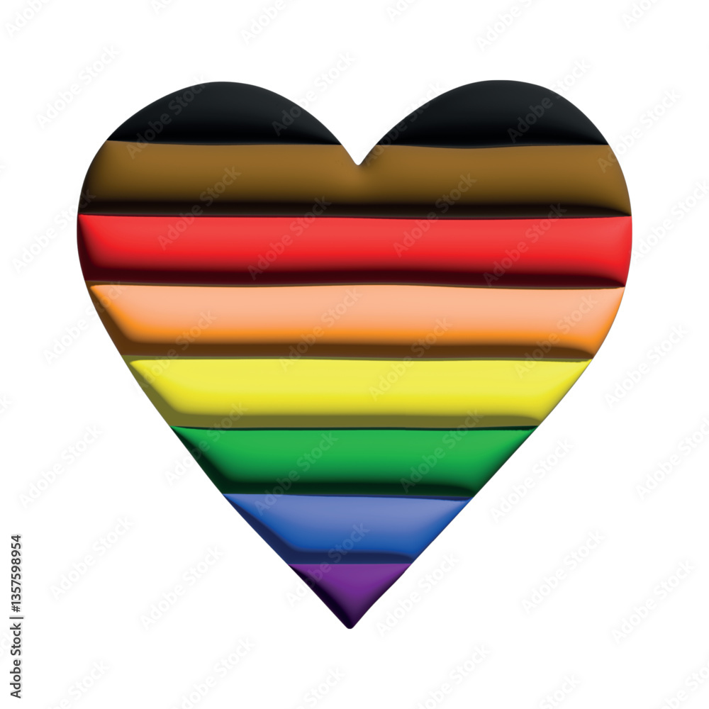Colorful heart shape Gay pride flag Happy pride day LGBTQ community ...