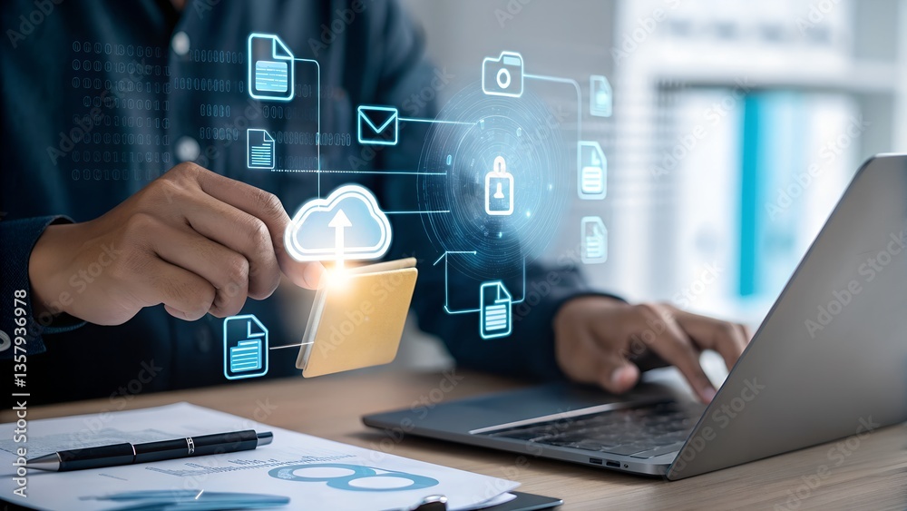 Business files and folders storing in document management system DMS ...