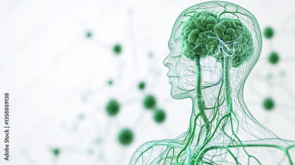 Lymphatic system overview with immune fluid circulation in the human ...