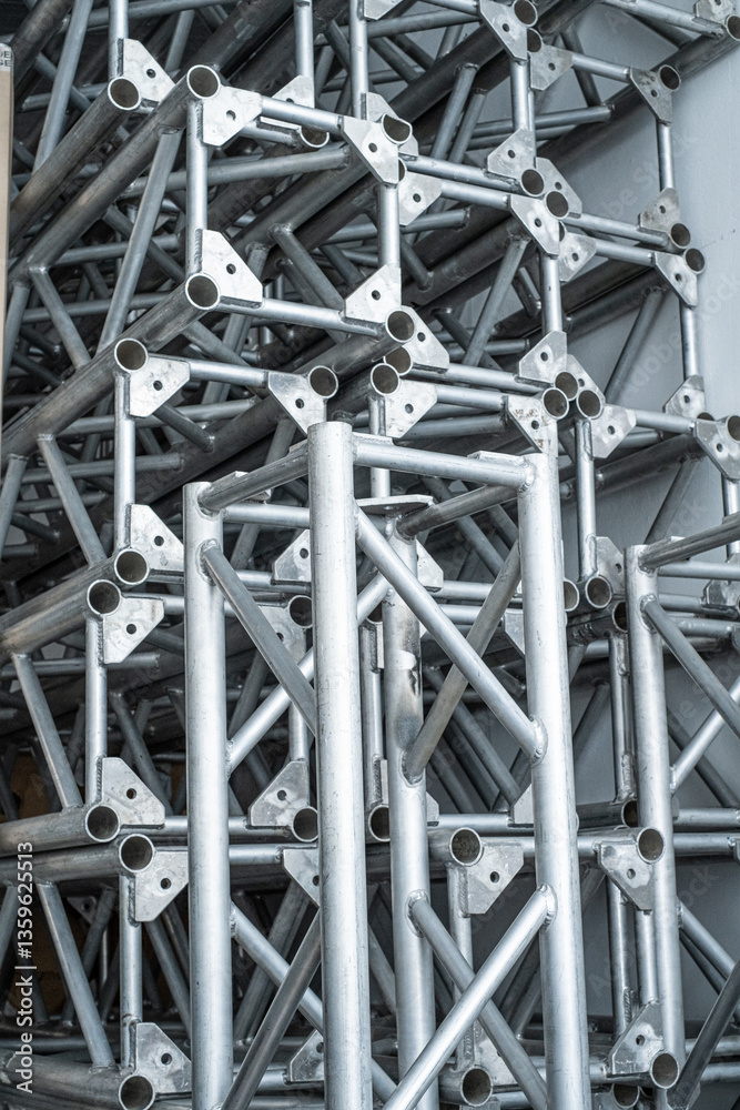 Stacked metal trusses: industrial steel framework for structural ...