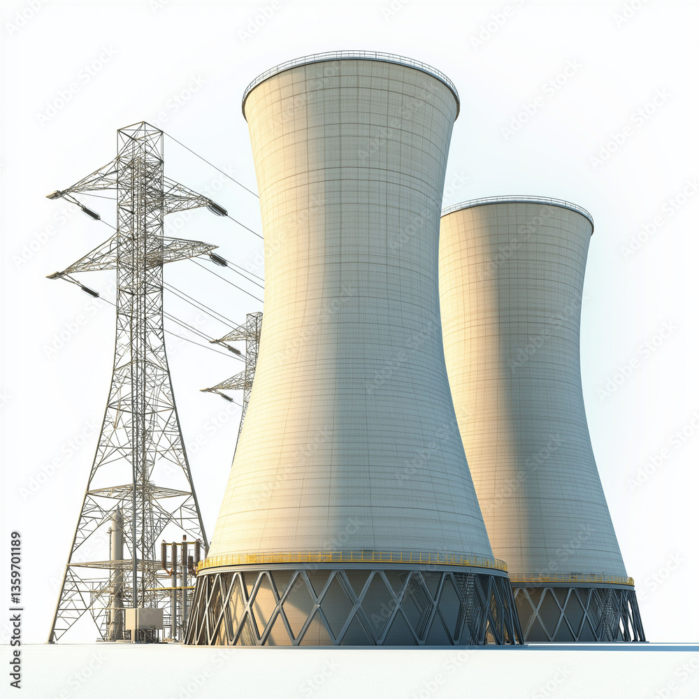 Small Modular Reactor nuclear grid energy. SMR. Electricity renewable ...