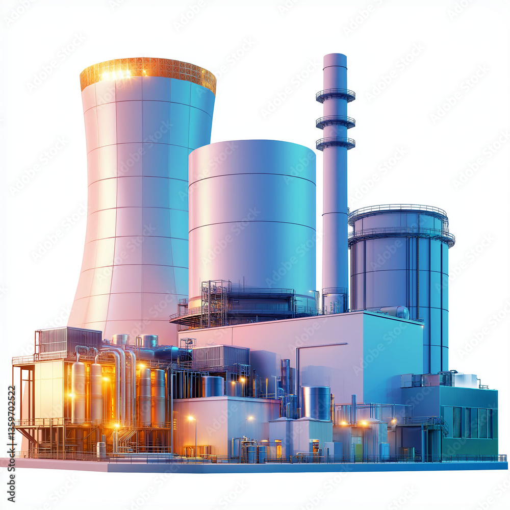 Small Modular Reactor nuclear grid energy. SMR. Electricity renewable ...