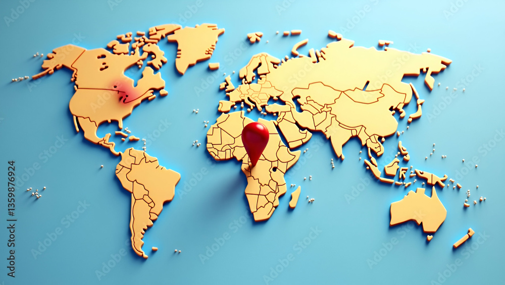 Pin location points track destination addresses on global map leverage ...