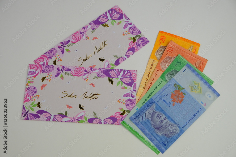 Money packet or translated as sampul duit raya in Malay with Ringgit ...