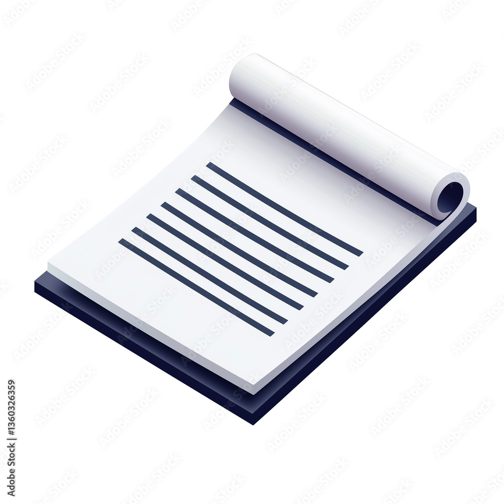 Notepad Paper Sheet Document Page Notes Report Write Memo List File ...