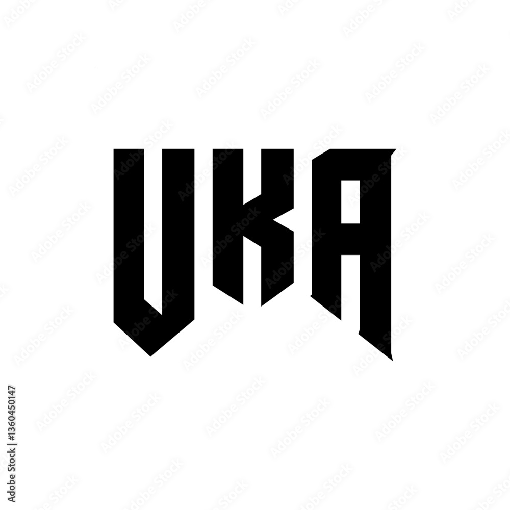 Image vectorielle Stock UKA letter logo design for technology company ...