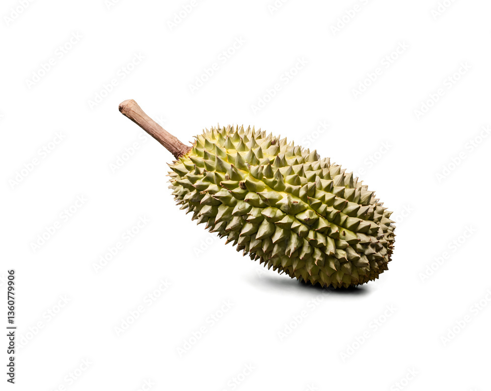 Isolated Durian Fruit on a Simple Surface, Exhibiting its Thorny ...
