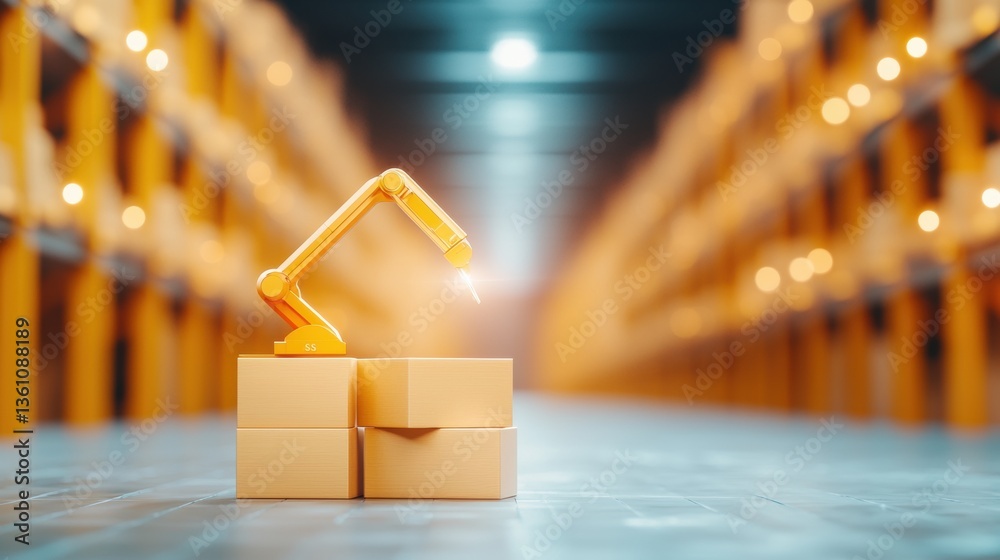 Ilustración de Stock inventory management system Automated storage and ...