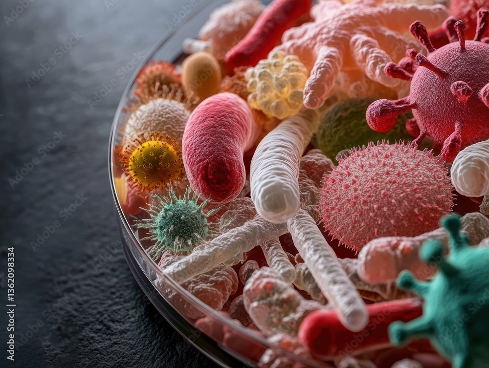 Intricate world of microscopic bacteria and viruses captured in ...