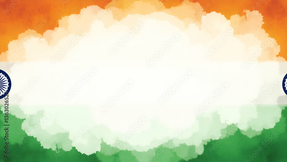 Detailed Map of India with Ashoka Chakra Border Frame for Independence ...