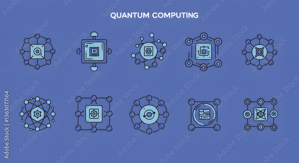 Quantum Computing: An illustrative representation of quantum computing showcasing intricate ...