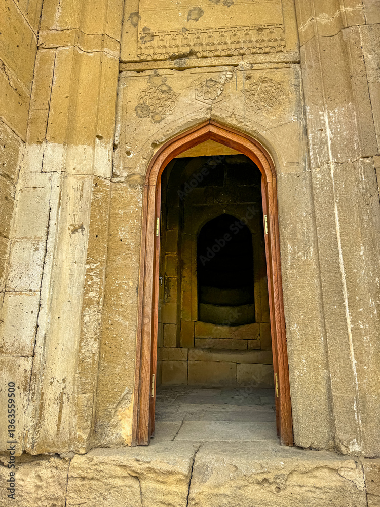 Foto de Stock azerbaijan, diri baba, shamakhi, 14th, century, mausoleum ...