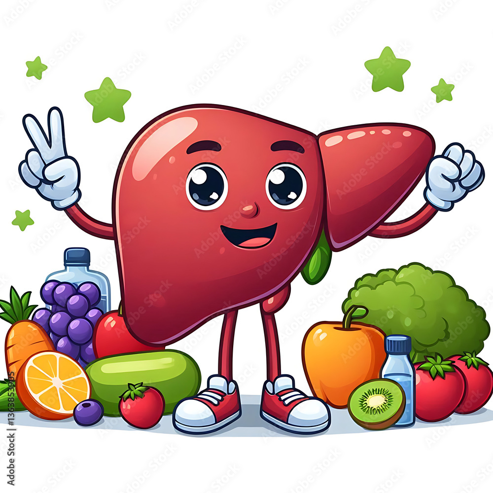 Food for Liver infographic elements isolated on white background ...