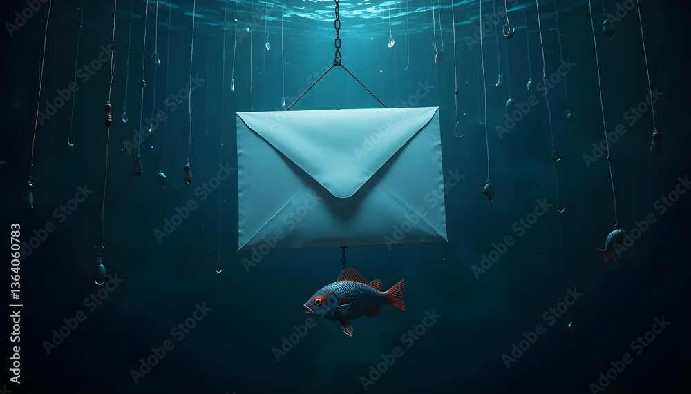 Phishing Email Trap: A conceptual illustration of a phishing email ...