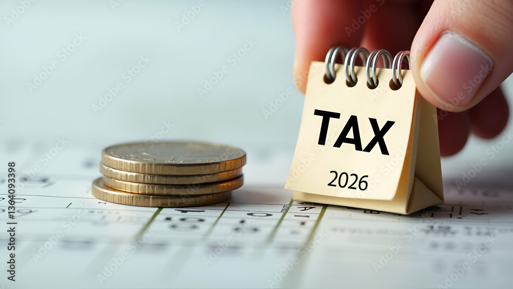 2026 Calendar Featuring 'Tax' on a Coin: A Visual Guide to Business Tax ...