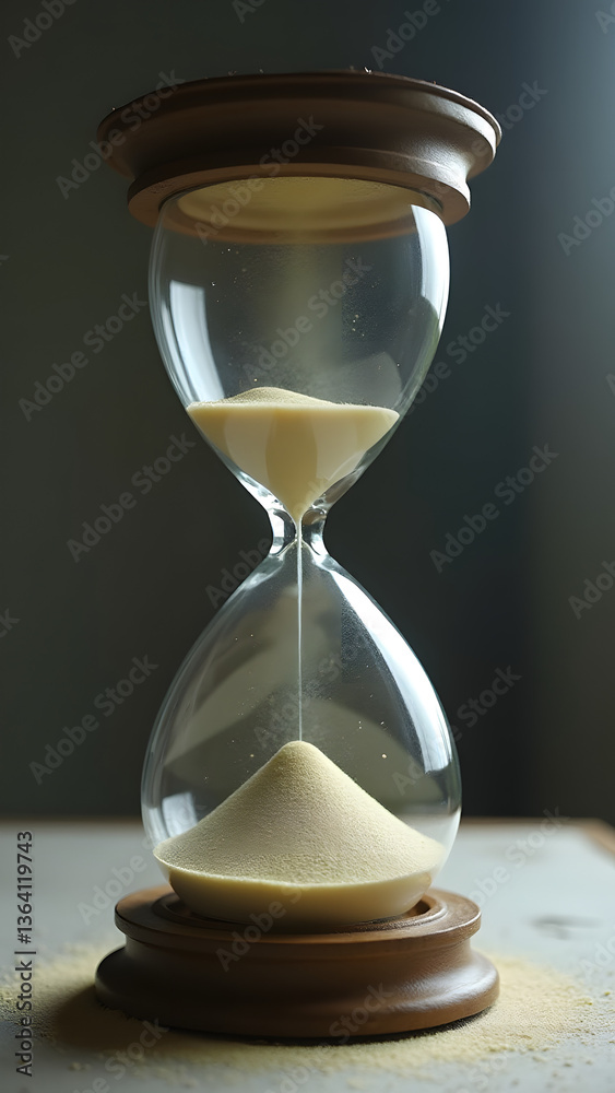 Illusion hourglass that appears to flow normally but actually contains ...