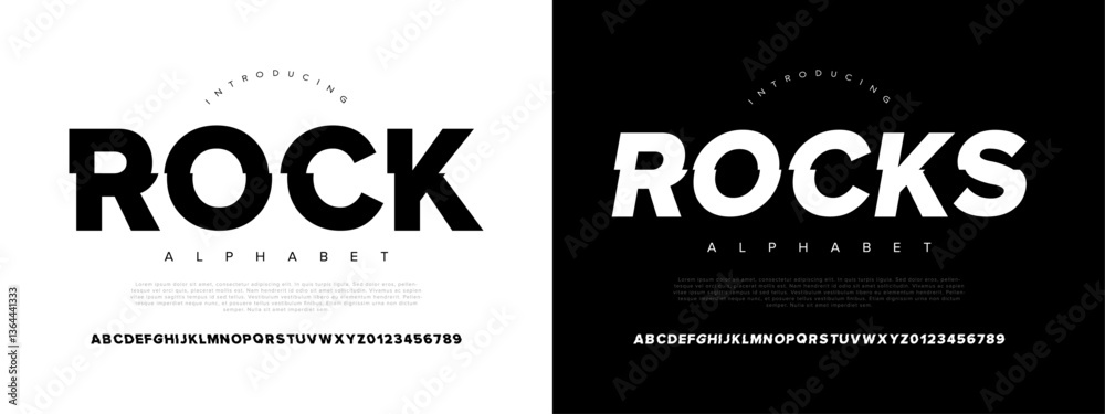 Rocks Modern Bold Font. Sans Serif Font. Regular Italic Uppercase ...
