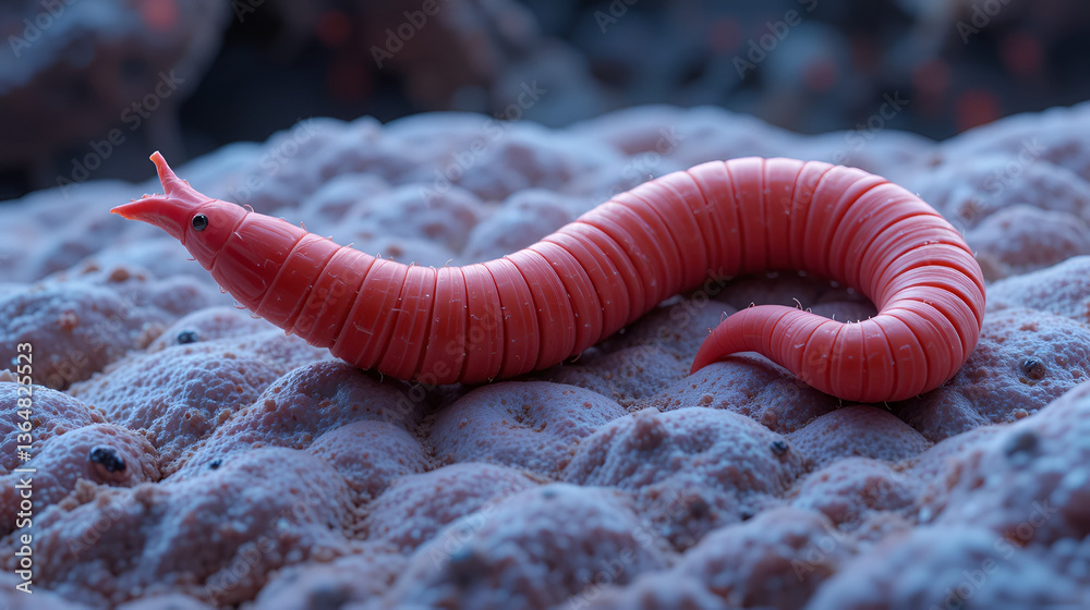 Ascaris lumbricoides, a parasitic roundworm. Parasitic worm, roundworm ...