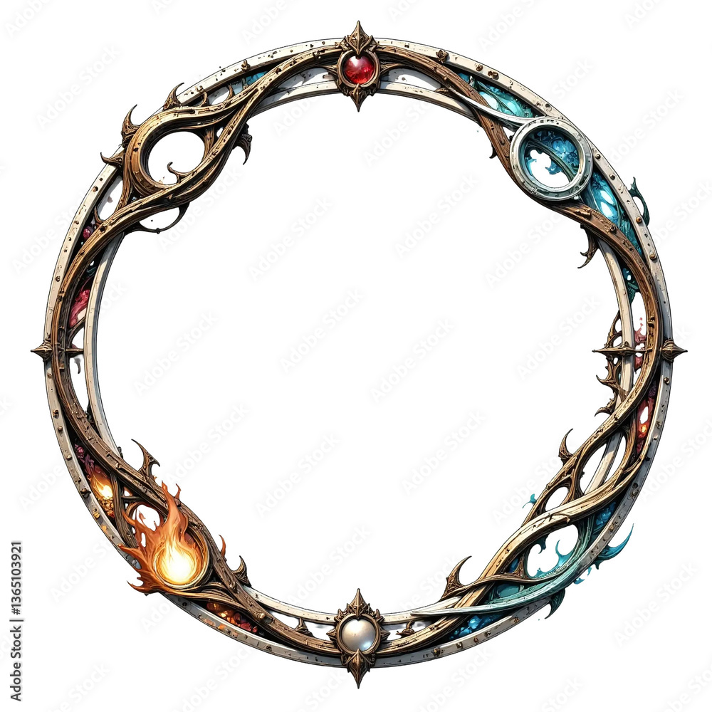 DND Circle Token Border Frame Fantasy RPG Gaming Token Border Design ...