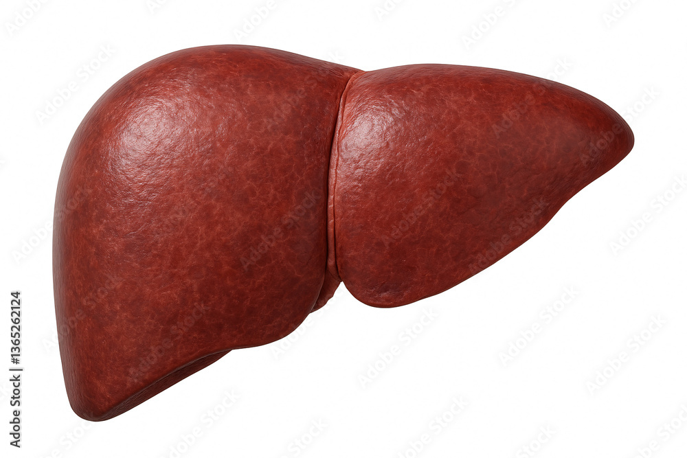 Human Liver: Anatomy and Structure 3D Render Stock Illustration | Adobe ...