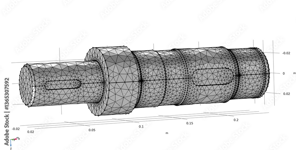 Computer technic 3d modeling of steel worm shaft of electrical reducer ...
