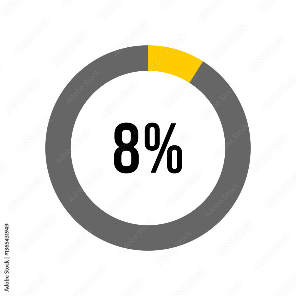 8% percent percentage diagram meter from ready-to-use for web design ...