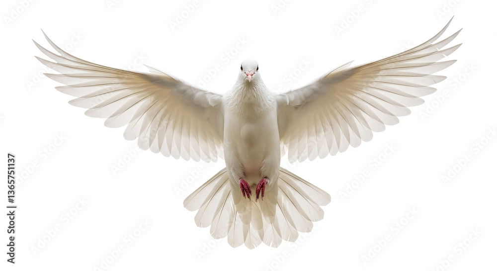 Isolated Dove in Flight Stock Photo | Adobe Stock