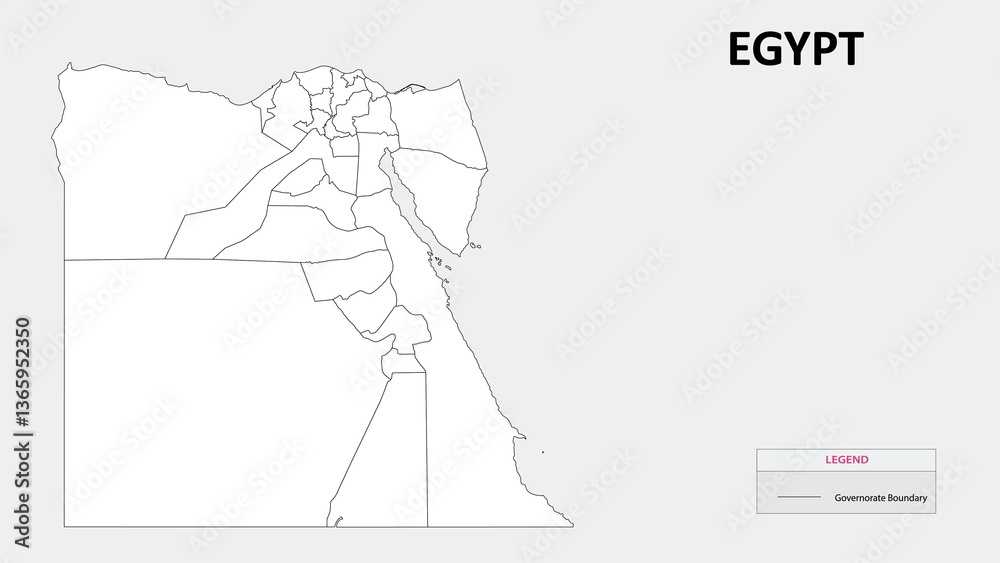 Egypt map. Country map of Egypt. Administrative map of Egypt with ...