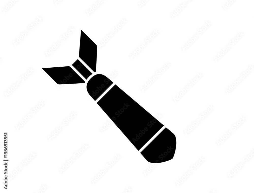 Vector de Stock Atomic bombs with tail fins, military weapons, mass ...