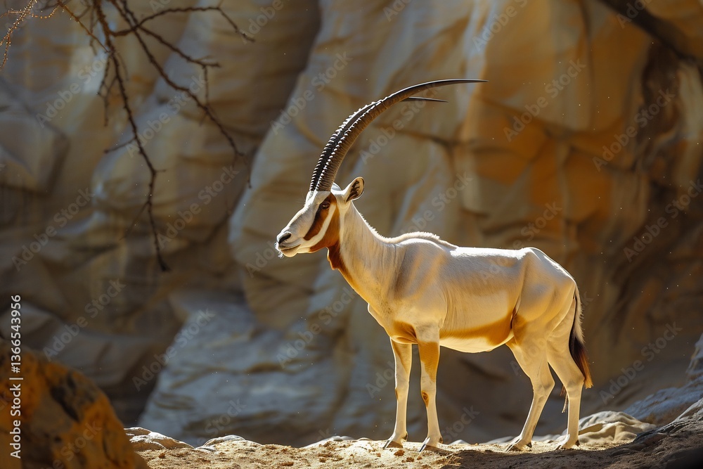 Ilustrace Scimitar Horned Oryx Revival Extinct Reintroduced scimitar ...