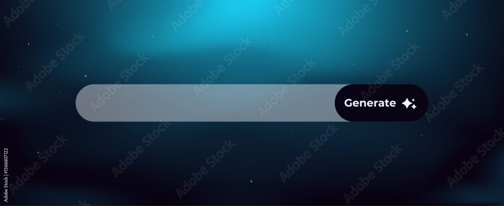 Ai search bar features a modern generate button with sparkling icon ...