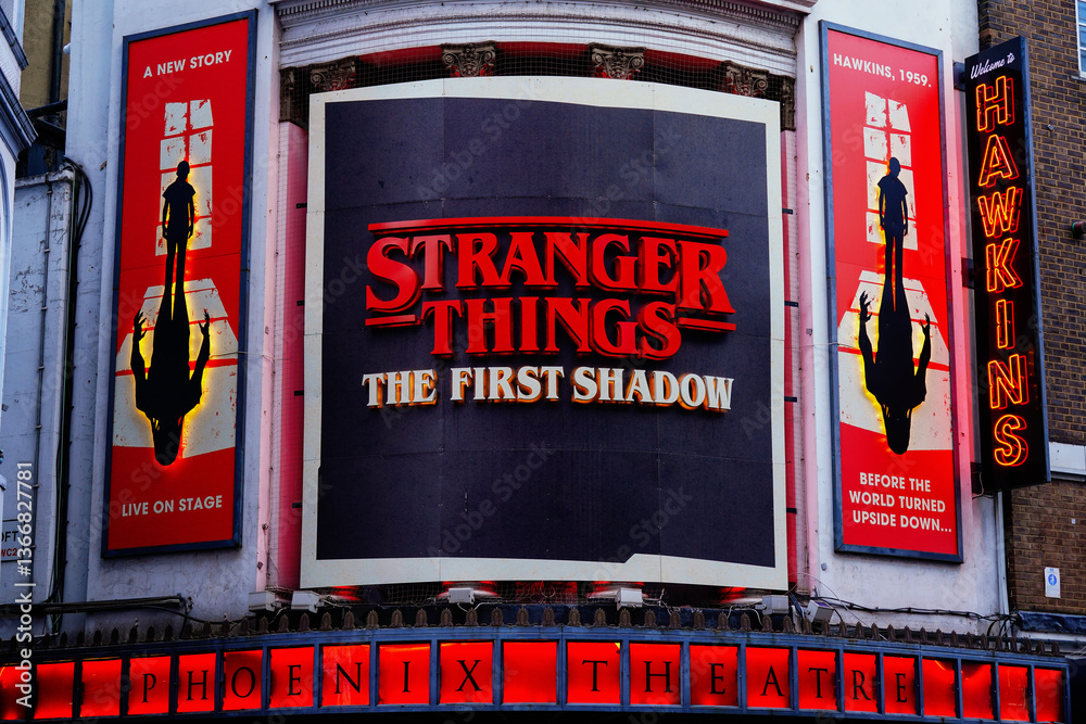 Phoenix Theatre Exterior Signage, Stranger Things The First Shadow ...