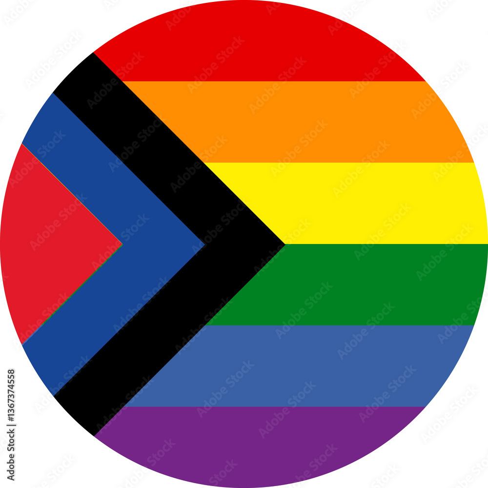 Ilustrace The Rainbow flag symbol LGBTQ+ community. The rainbow pride ...