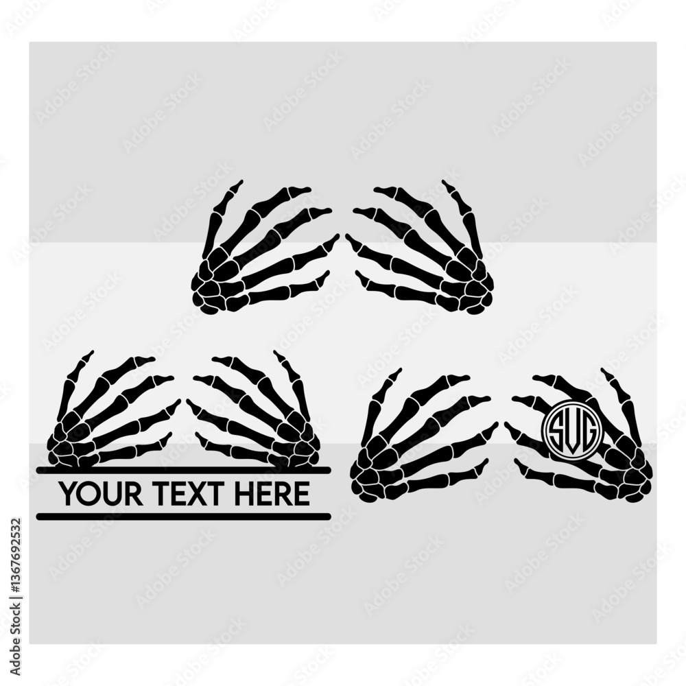 Стоковое векторное изображение «Skeleton Hands SVG, Skeleton Hands ...