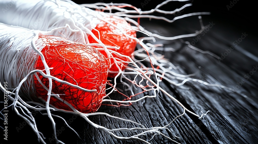 educational medical diagram of arteries and veins color-coded in ...
