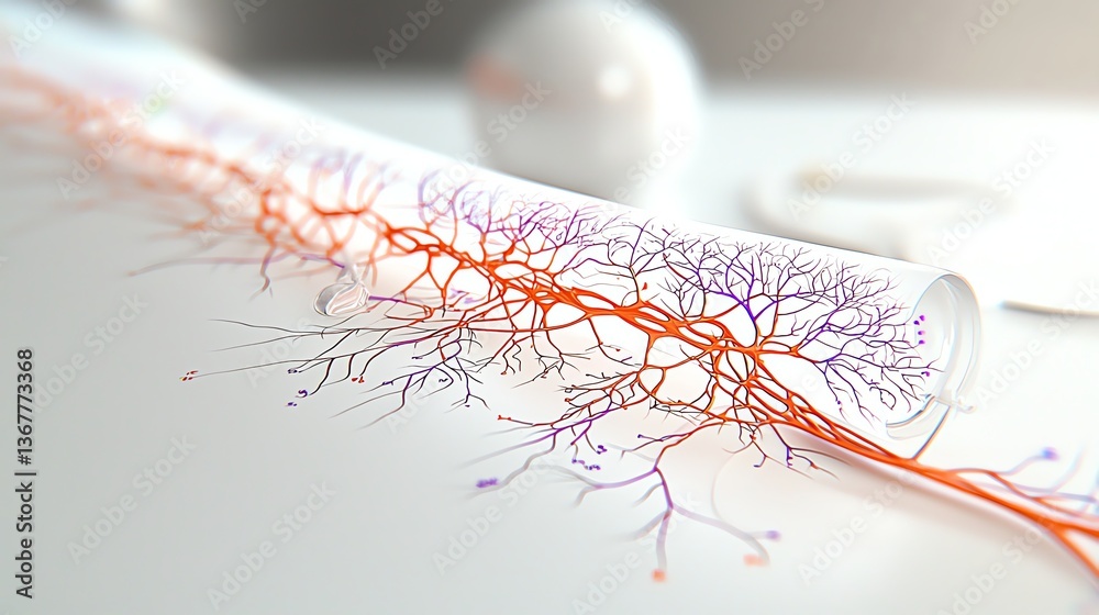 labeled schematic drawing of arteries and veins color-coded in diagram ...