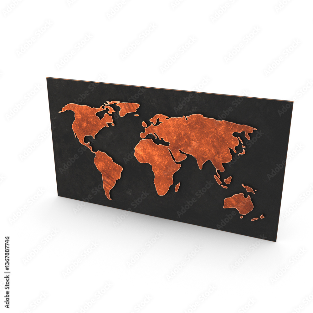 Ilustración de Stock Detailed World Map, Japan Map, India Map, Saudi ...