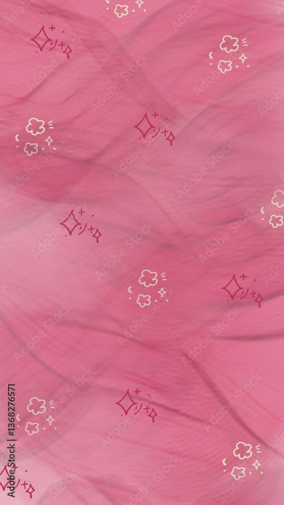 Pink abstract background with dreamy swirls and whimsical cloud-like ...