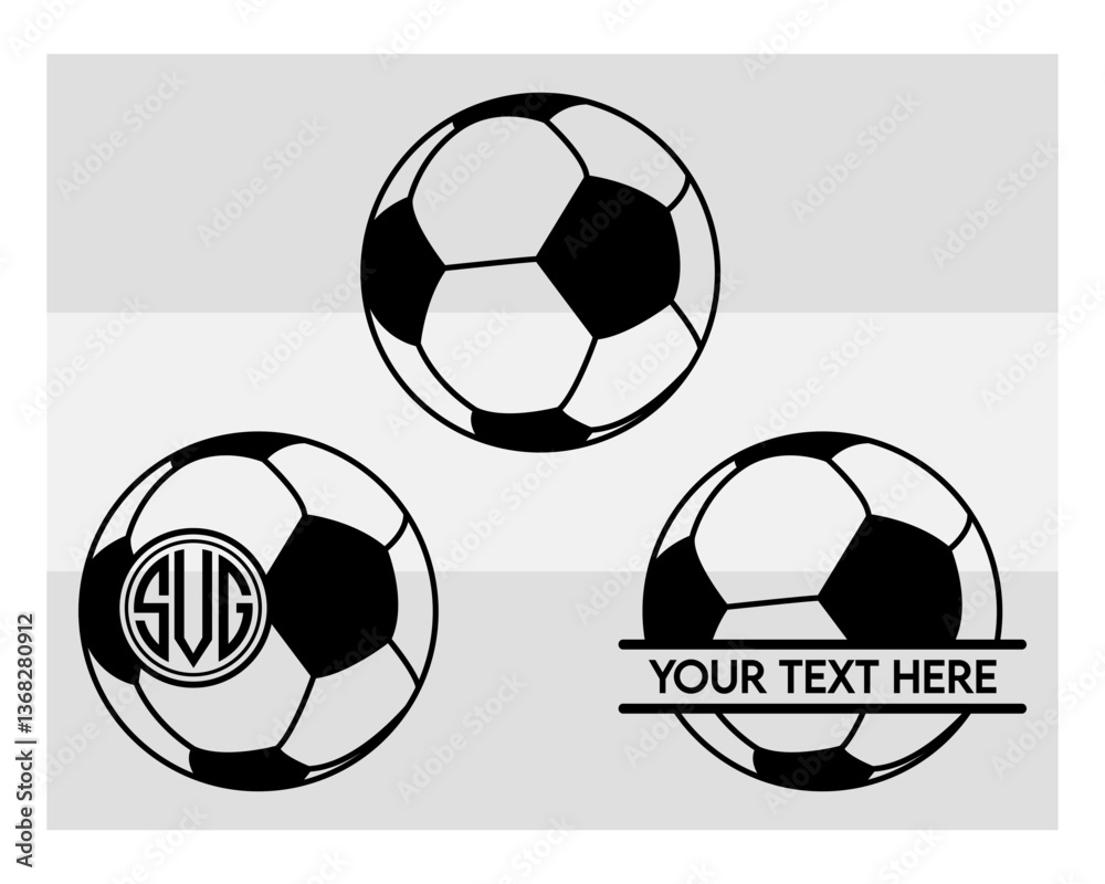 Image vectorielle Stock Soccer Ball | SVG Bundle | Soccer | Ball Svg | Circut Cut Files ...