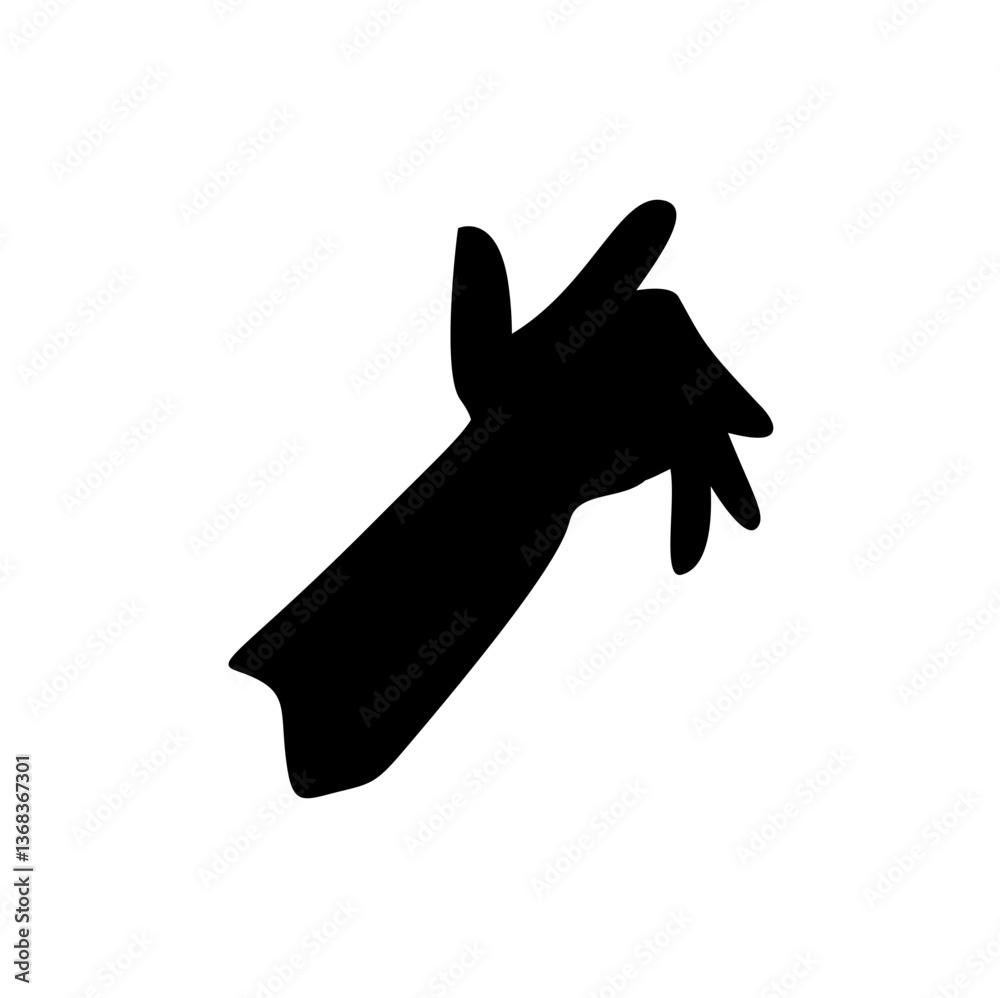 Hand gestures silhouette. Vector illustration Stock Vector | Adobe Stock