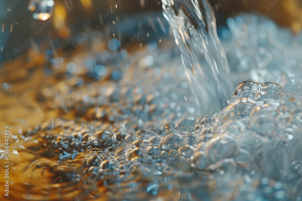 Wasting Water – Continuous Flow from a Leaking Faucet Stock Photo ...