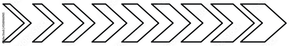Dynamic arrow symbol. Arrow moving dynamic symbols. Road lines arrow ...