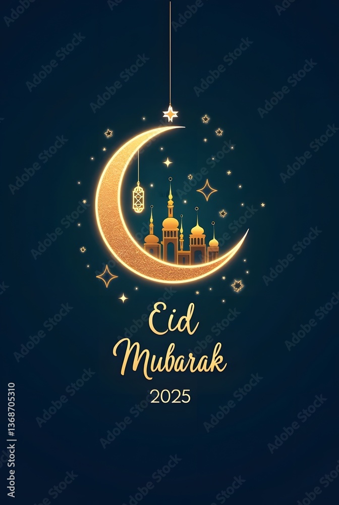 Ilustración de Stock Eid Mubarak 2025 | Celebrating the Spirit of Eid ...
