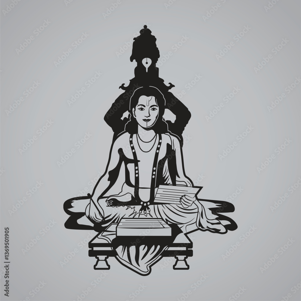 Sant Dnyaneshwar Maharaj Vector art A spiritually uplifting vector ...