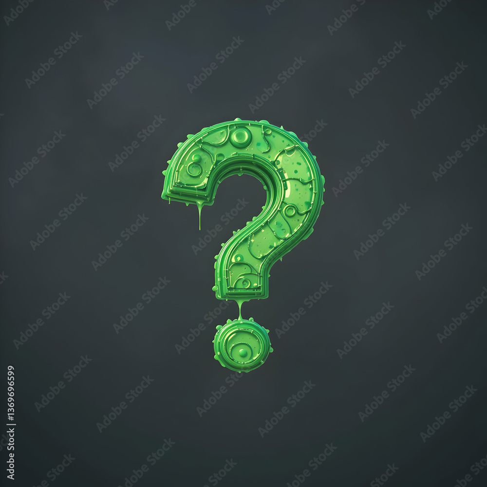 Pixel Art Question Mark Green Slime Design Stock Illustration | Adobe Stock