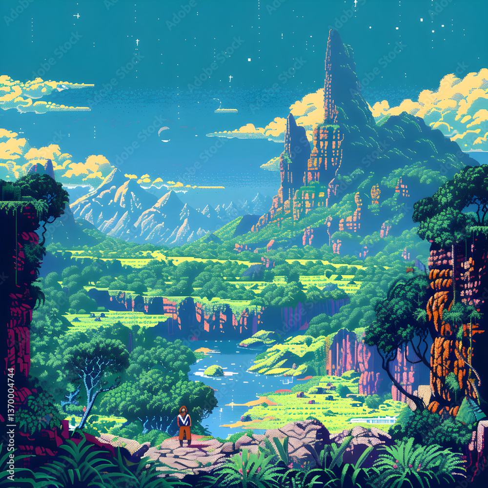 Retro Nostalgia: ZX Spectrum Pixel Art Gaming Scene Portrayed Vividly ...