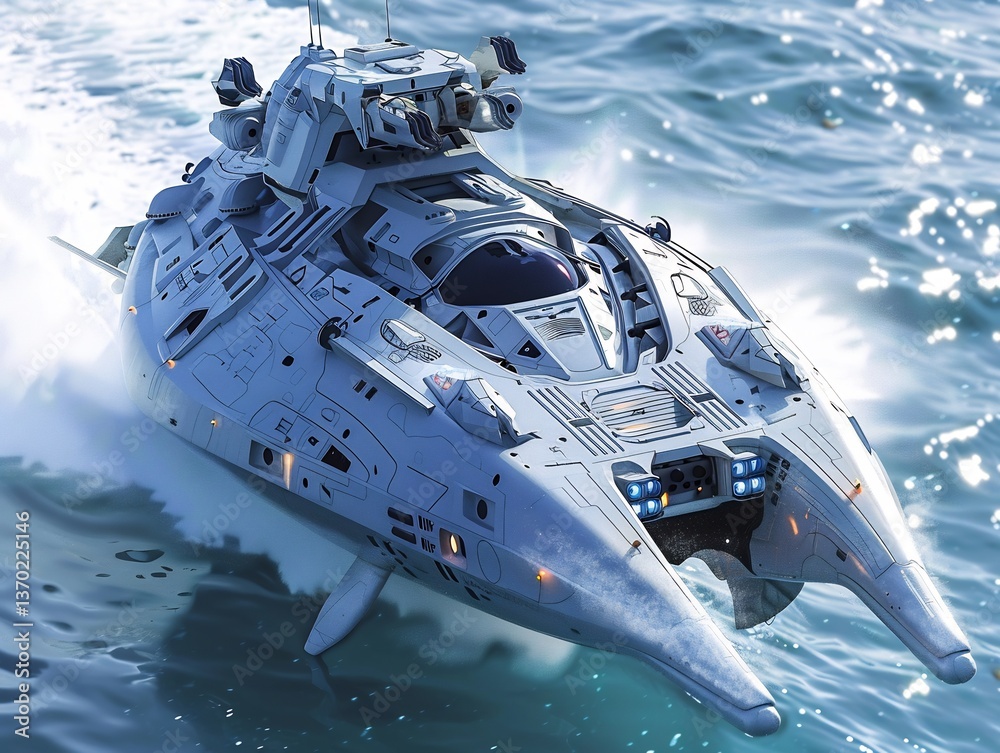 Logistical support ship modeled after intelligence teamwork of pod of ...