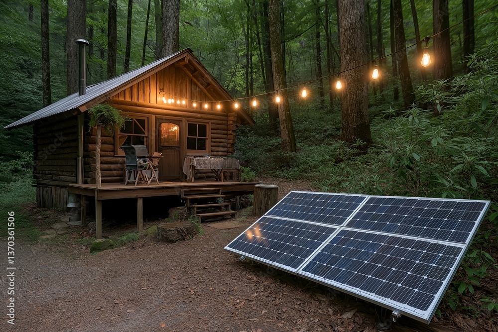 Off-Grid Cabin with Solar Panels in the Smoky Mountains, Tennessee ...