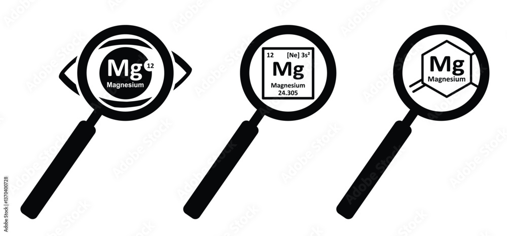 Atomic number 12, Mg Magnesium 24.305 Periodic table elements magnesium ...